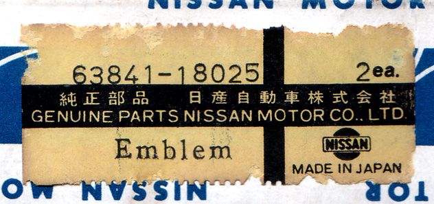 Explination of Nissans Part Number system - Datsun 1000